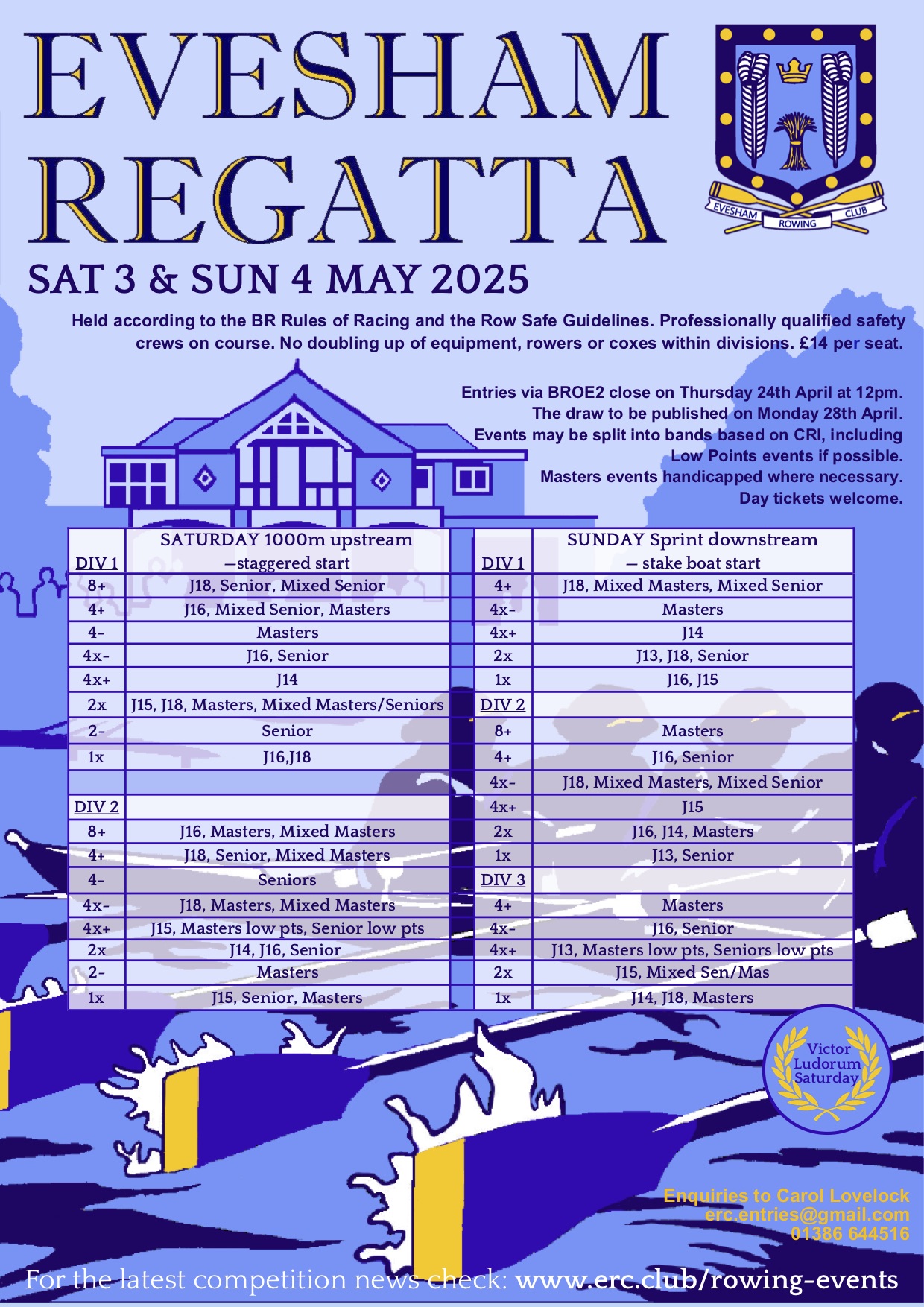 Rowing Events - Evesham Rowing and Racquets Club